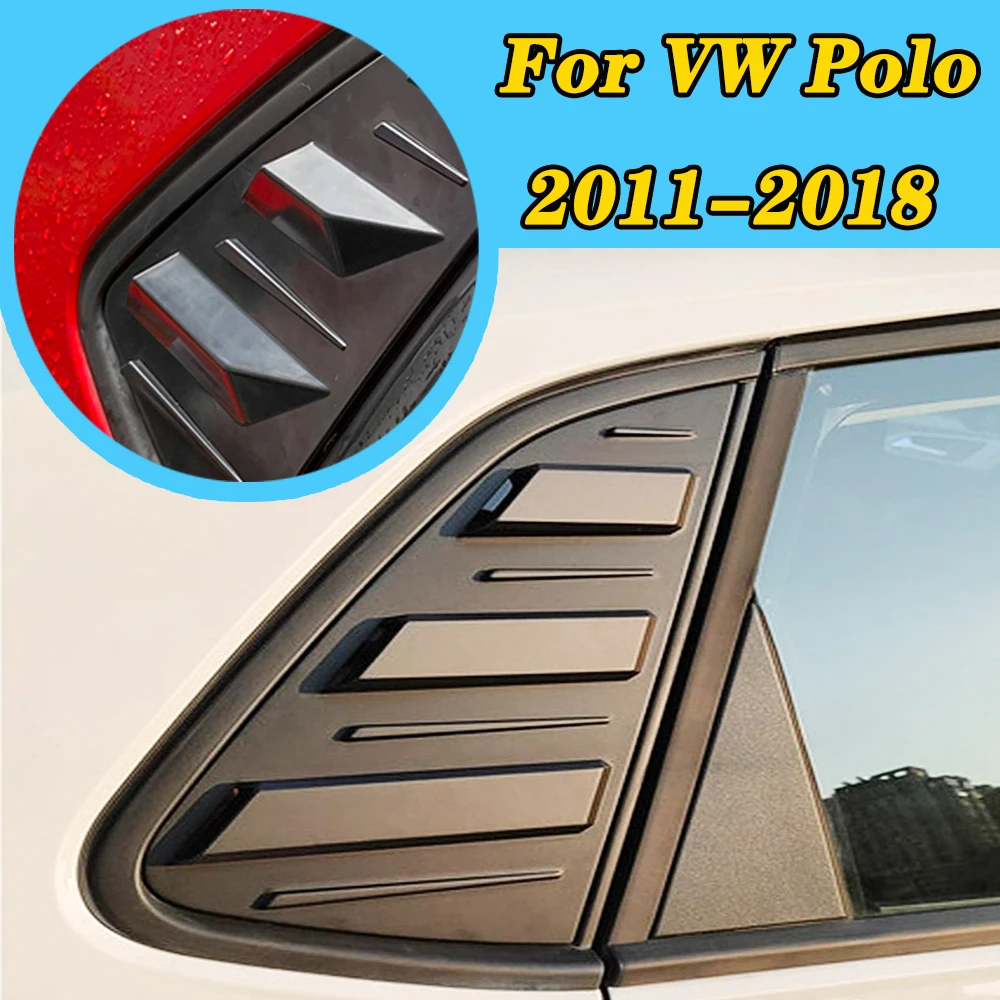 2xRear-Window-Side-Vent-Shades-Scoop-Louver-Shutter-Sticker-Cover-Trim ...