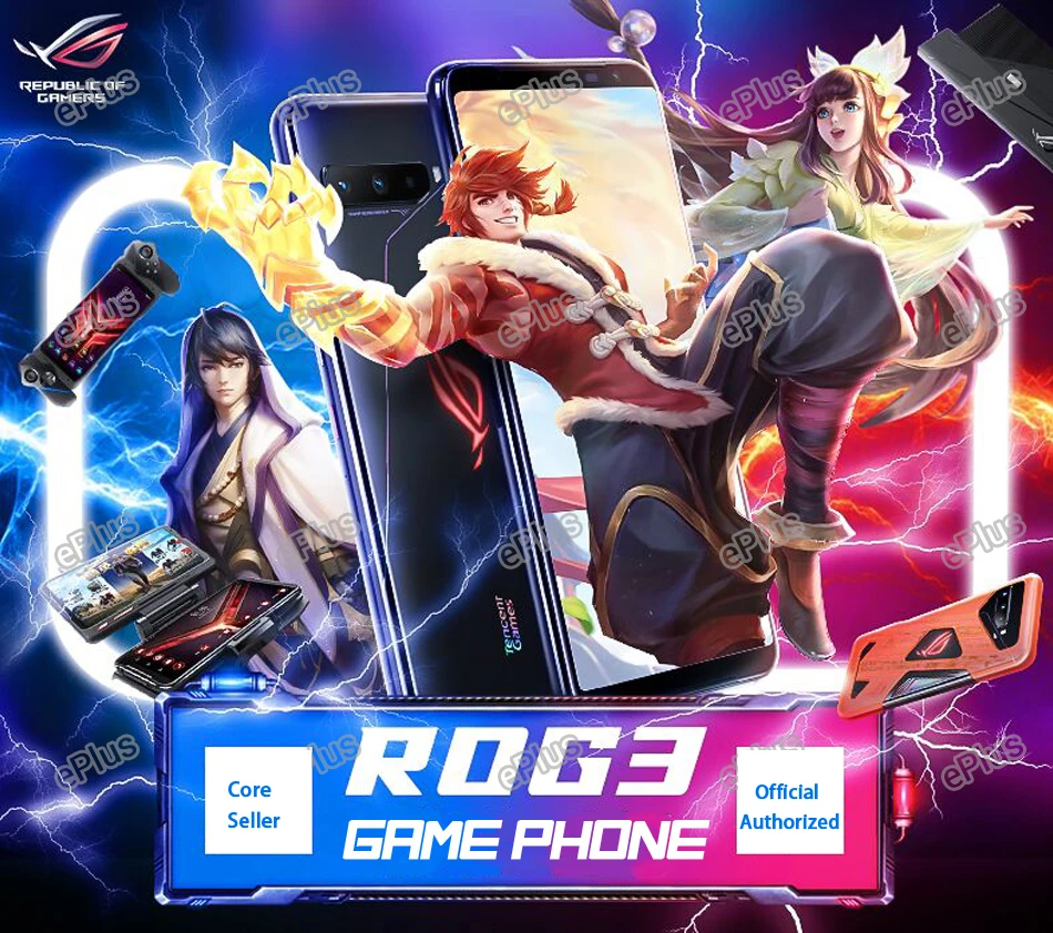 Asus ROG Phone 3 Strix 5G игровой смартфон 12 Гб 128 Snapdragon 865 6 59 "6000 мА/ч 64MP NFC ...
