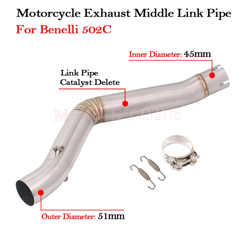 Slip On Moto Escape System Motorcycle Exhaust Middle Link Pipe ...