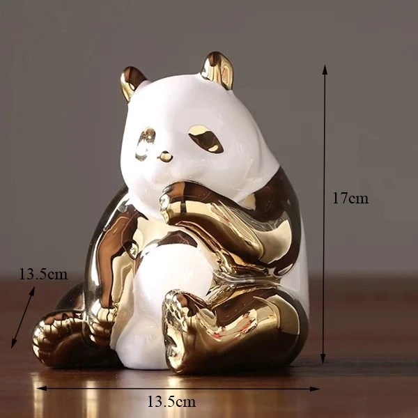 Golden Panda Statue