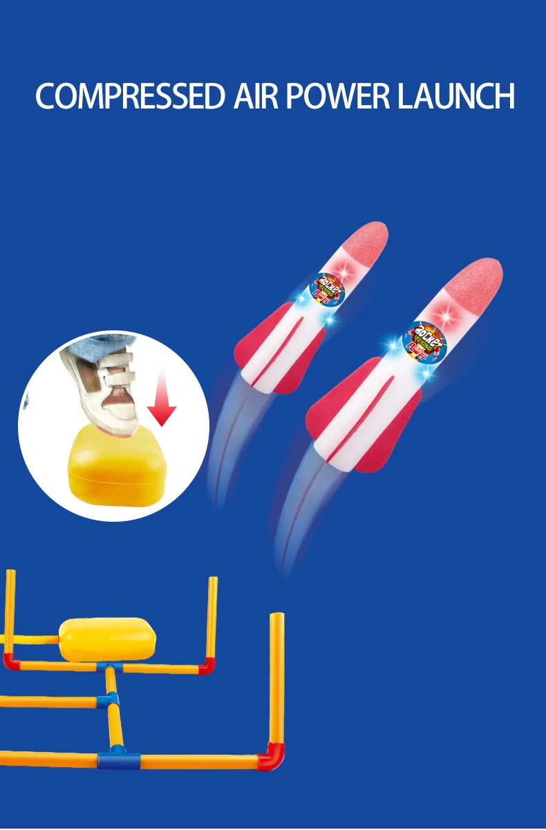 Generic Children's Inflatable Rocket Pedal Game Outdoor Sports Air ...