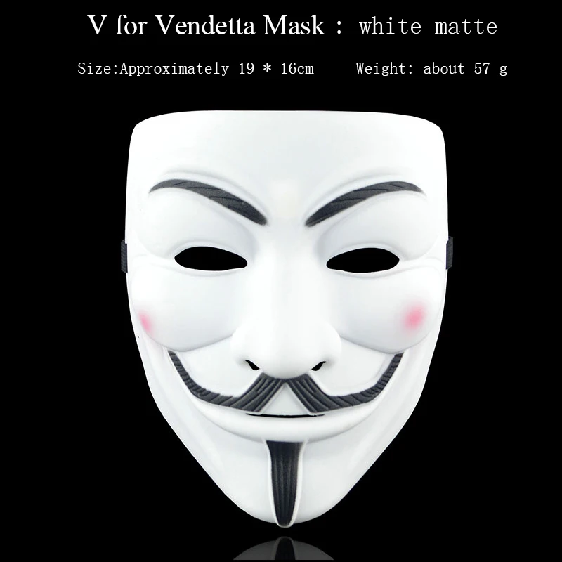 Anonymous Hacker Guy Fawkes V for Vendetta Cosplay Mask - AllCosplay.com