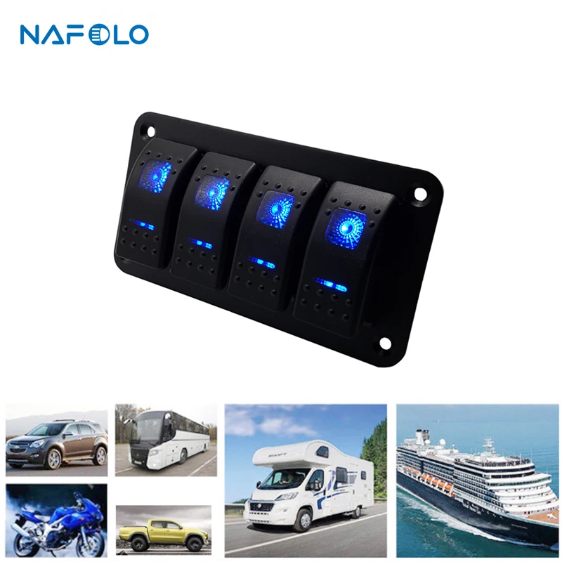 12V Switch Panel Car Styling Waterproof 12V Car Auto Boat Marine Truck ...