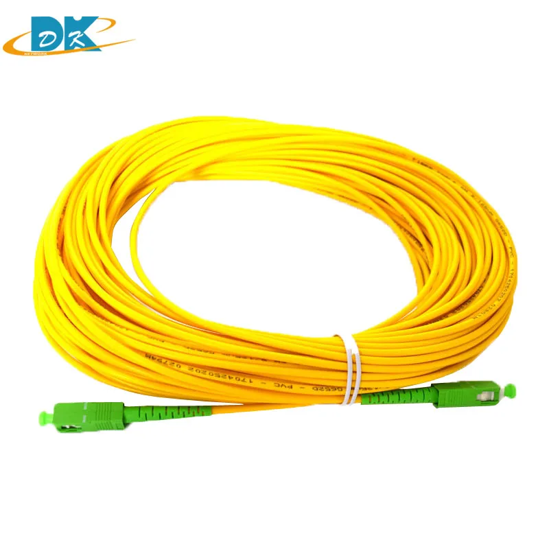 Cable de conexión de fibra óptica de 50 metros SC/APC SM sx cores PVC 3mm Cable de puente de ...