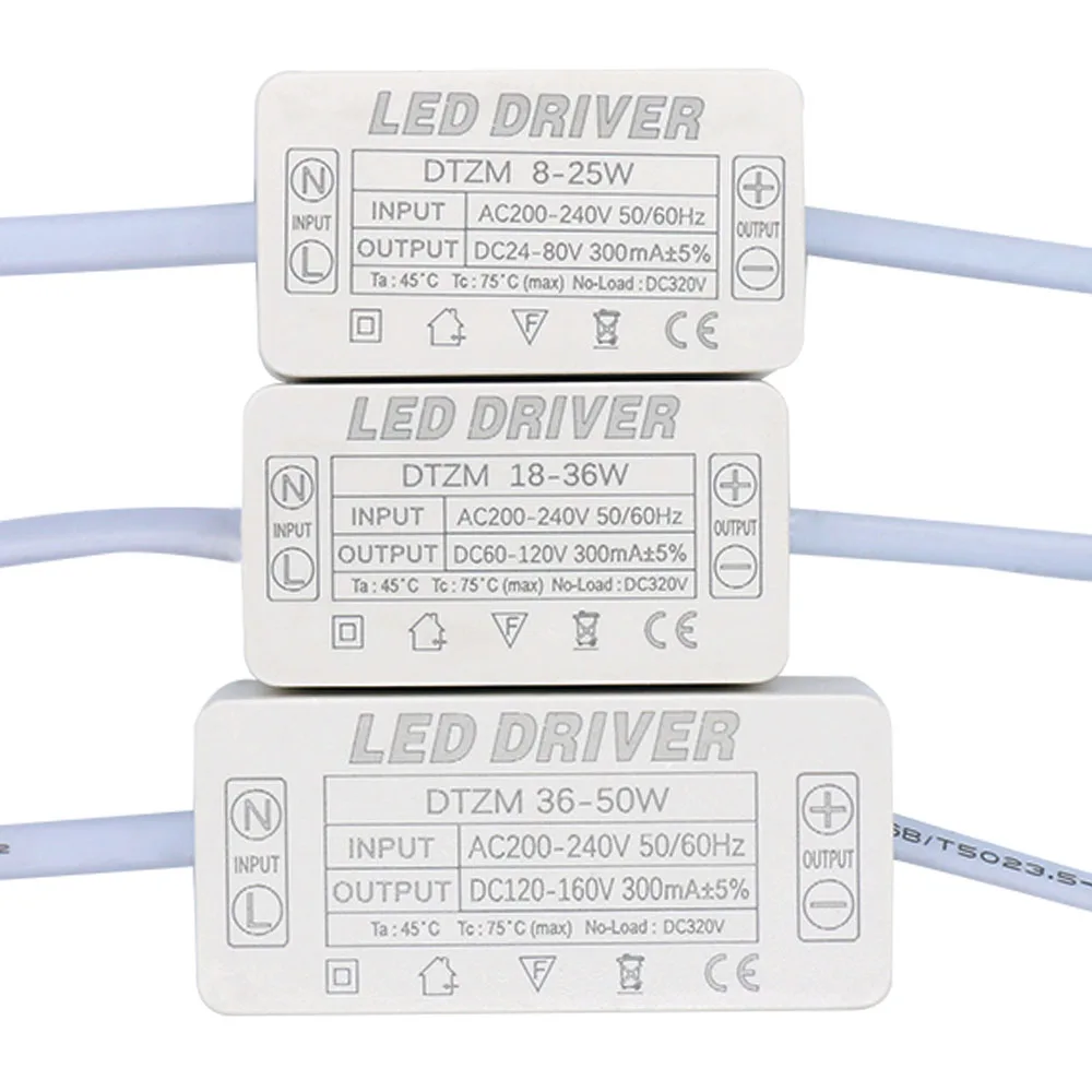 LED Driver Constant Current 300mA Light Transformer 8w-25w 18w-36w 36w ...
