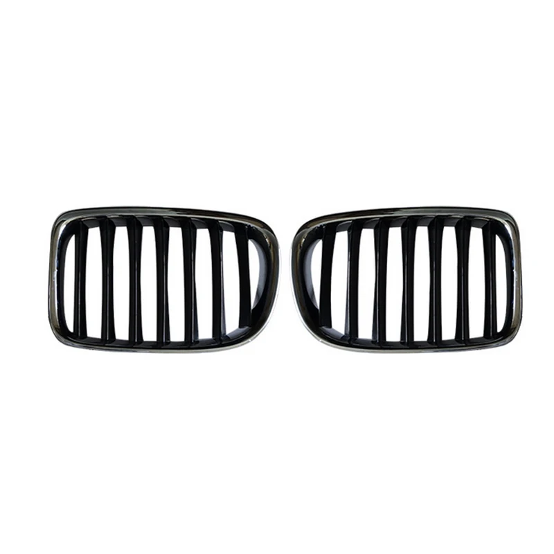 자동 전면 크롬 그릴 라디에이터 그릴 2 개, BMW X1 E84 2009 2010 2011 2012 2013 2014 2015 ...