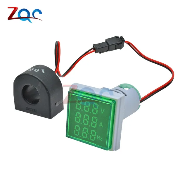 Ammeter Gauges 3-in-1 Digital AC Meter - Voltmeter, Ammeter & Hertz ...