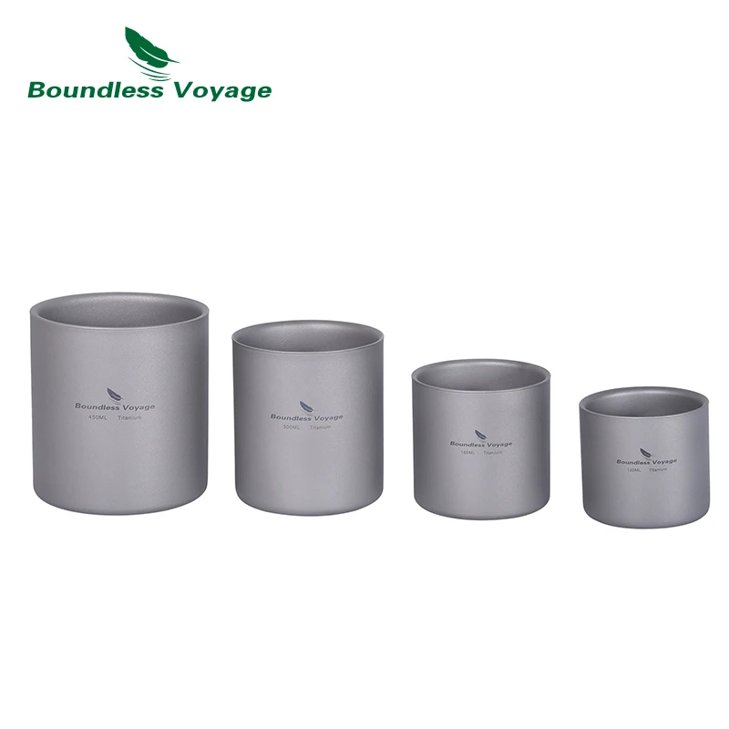 Boundless Voyage 4 in 1 Double wall Titanium Cup Insulated Outdoor ...