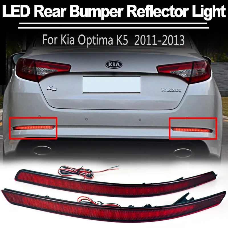 LED Red Rear Bumper Reflector Lights For Kia Optima K5 2011 2012 2013 ...