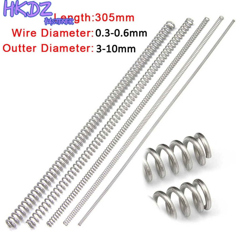 3Pcs 304 Stainless Steel Long Spring Y type Compression Spring Wire Dia ...