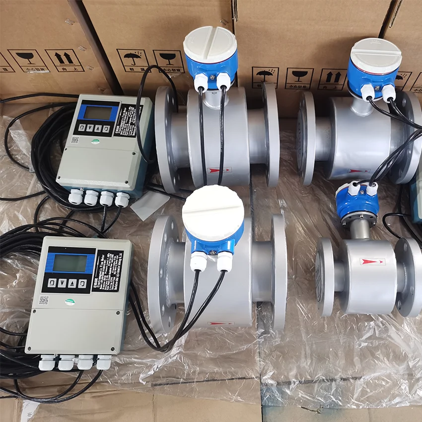 DN100-DN80-DN200-Magnetic-Flow-Sensor-Electromagnetic-Flowmeter-4-20mA-RS485-Remote-Display-Wall ...