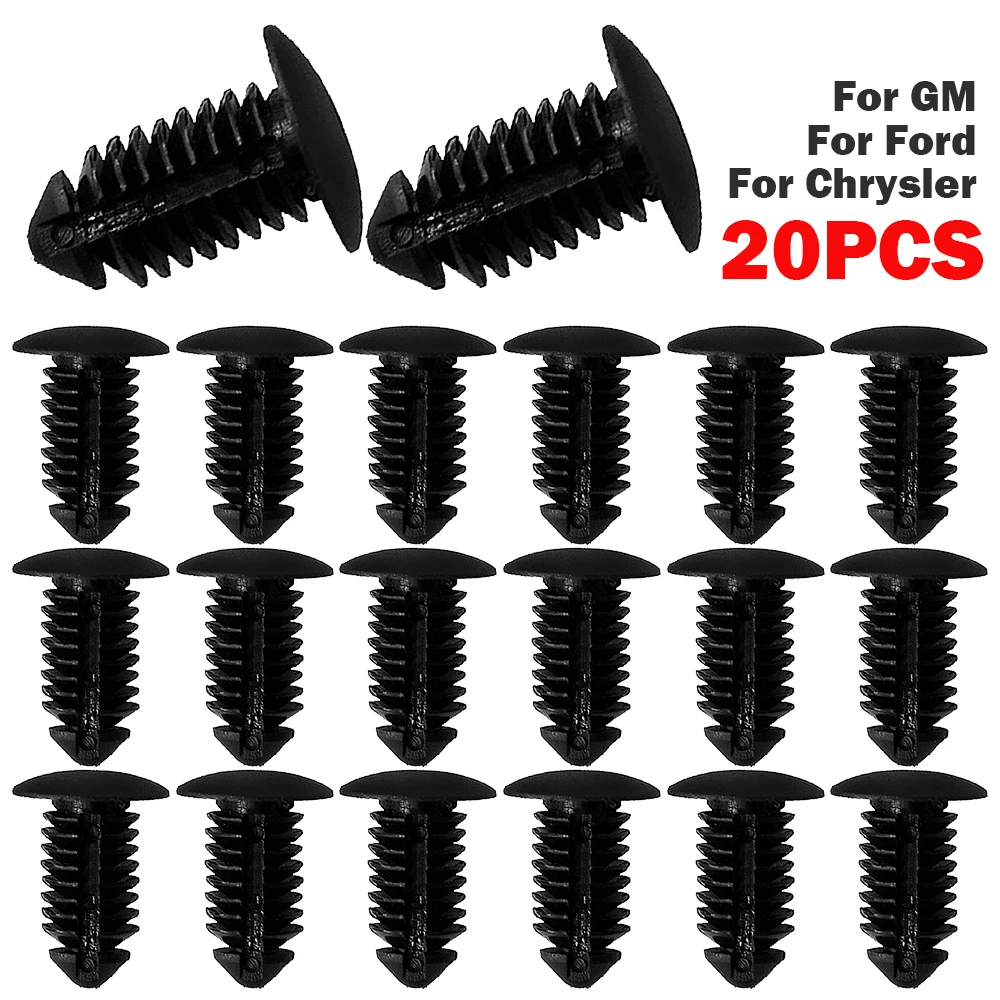 20X-Car-Clips-Fit-10mm-Hole-Nylon-Auto-Fastener-Fender-Bumper-Shield ...