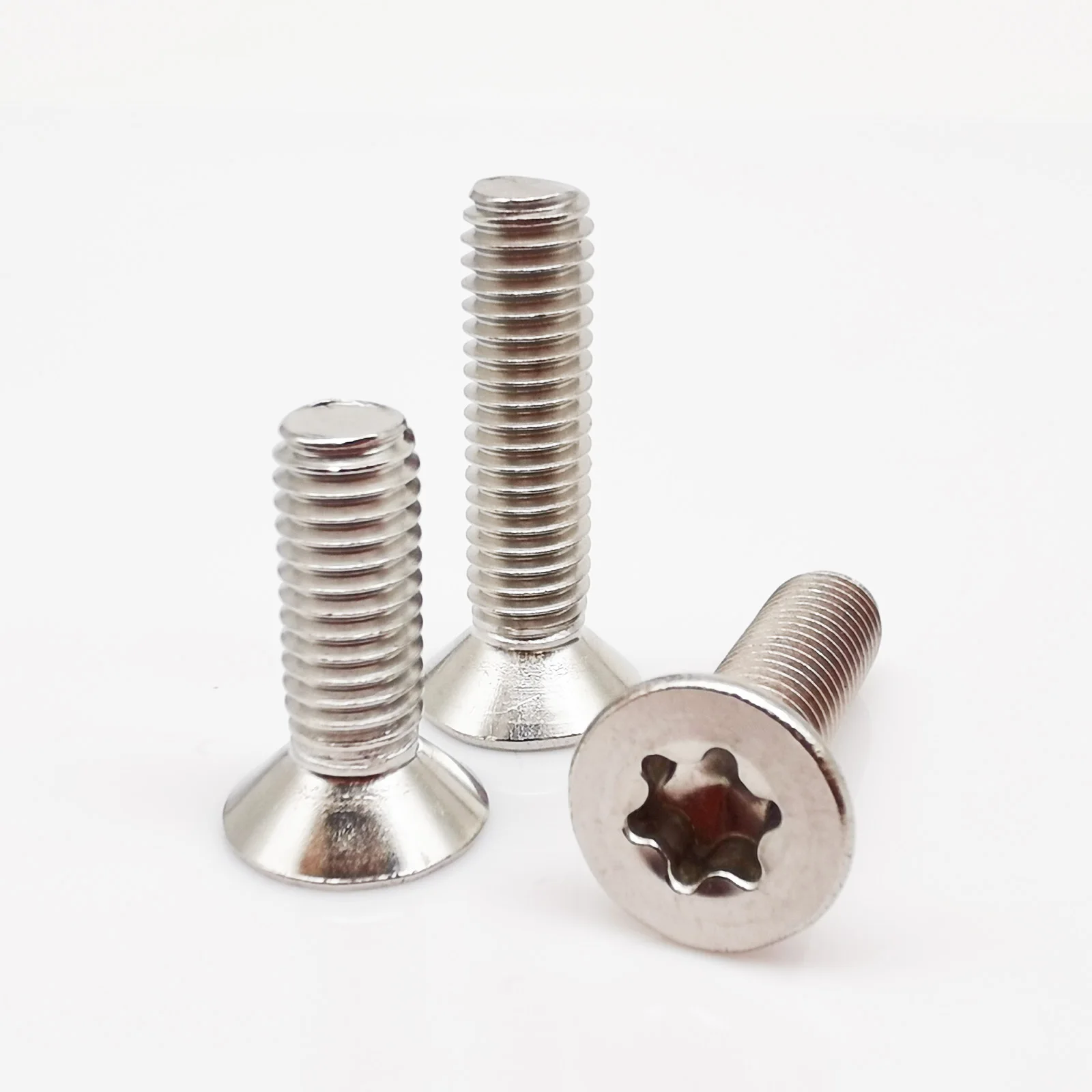 50pcs M2-6mm -Vis à Six lobes Torx à tête fraisée plate, en acier inoxydable, M1.6 M2 M2.5 M3 M4 ...