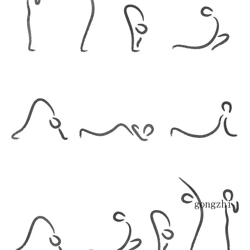 Sun Salutation Stick Figures