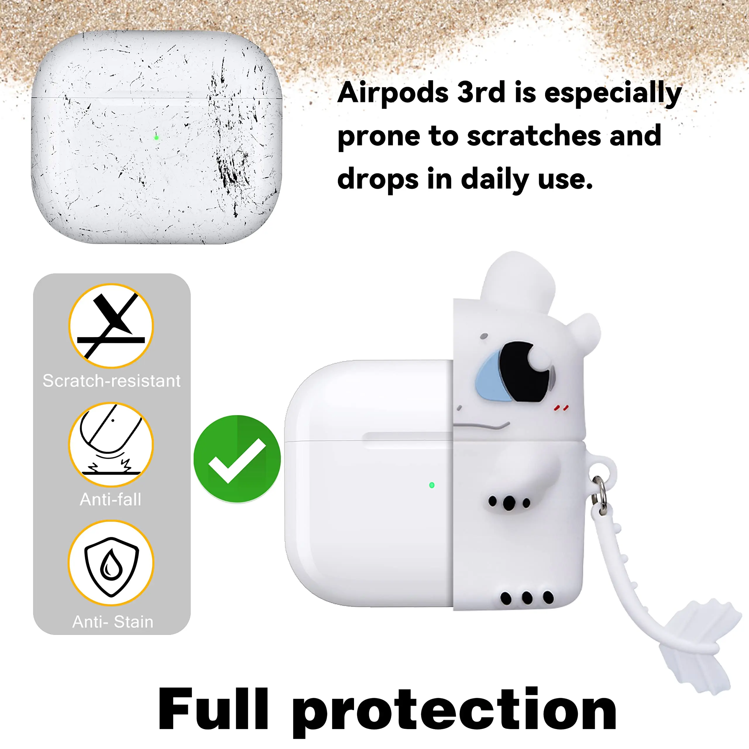 For New Airpods 3 - Nouveau boîtier Airpods en Silicone, mignon et ...