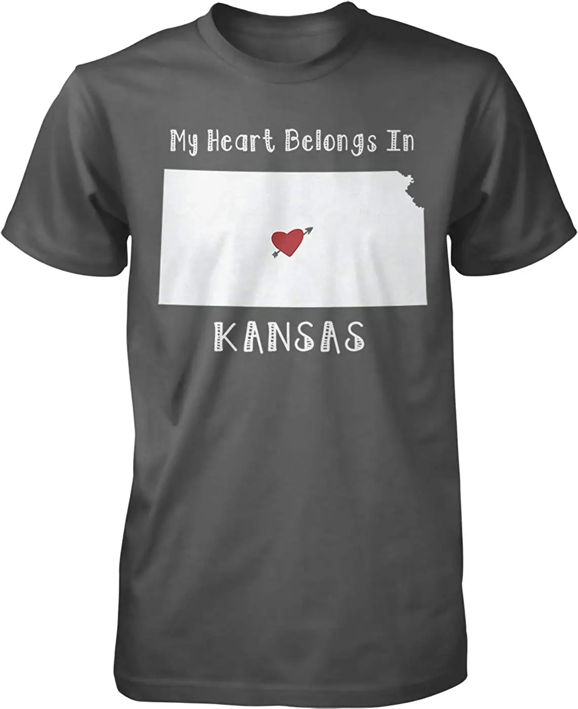 FGHFG My Heart Belongs in Kansas Men's TFGHFG Shirt| | - AliExpress