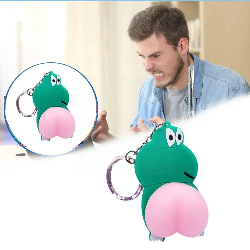 Squeeze Butt Keys Rings Fidget Butt Dolls Cartoon Mini Keychain Squishy ...