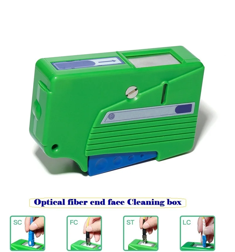 Optical Fiber End Face Cleaning Box Fiber Wiping Tool Pigtail Cleaner ...