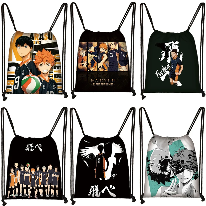 Japanese-Anime-Haikyuu-Drawstring-Bag-Comic-Shoyo-Hinata-Leisure ...
