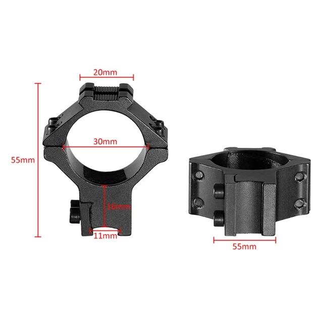 Tactical Profile 25.4mm/30mm Flashlight Rifle Scope Mount Rings for ...