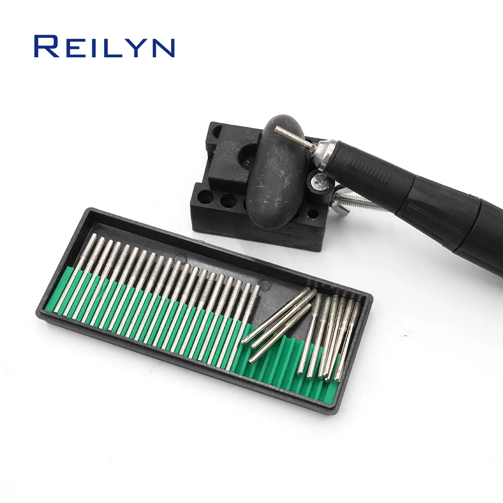 30 Pcs Diamond Grinding Bits Burr Set Needle Point Engraving Carving ...