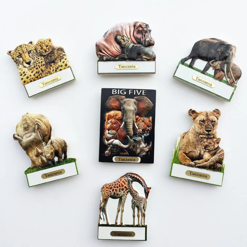 African-Tanzania-Lion-Rhinoceros-Hippo-Giraffe-Etc-Animal-Fridge ...
