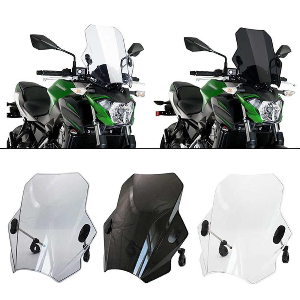 For Kawasaki Z650 Z800 Z900 Z1000 Universal Motorcycle Windscreen ...