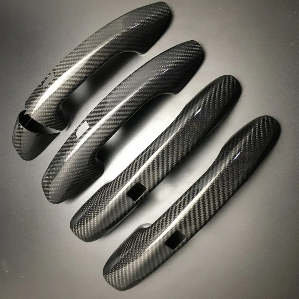 Carbon Fiber Exterior Car Door Handle Cover Trim Sticker For Mercedes ...