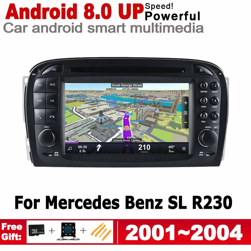 Car Multimedia Player Android 8.0 Up For Mercedes Benz Sl R230 2001 ...