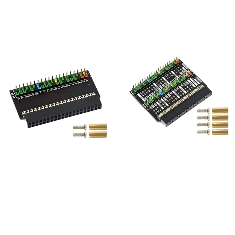 Waveshare 40 PIN GPIO Header Adapter Color Coded Header Expansion Board ...