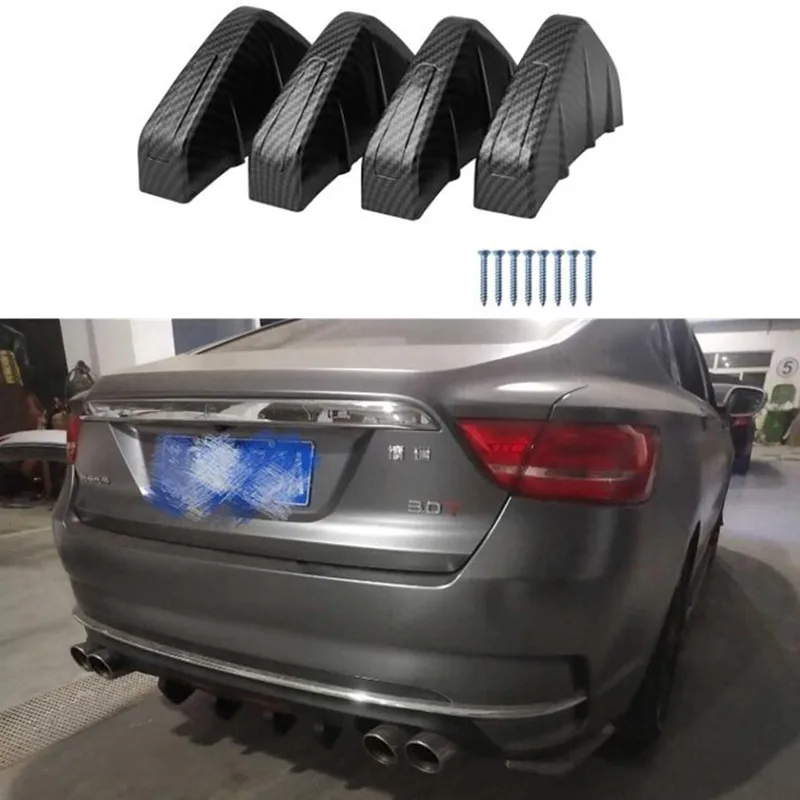4pc-Universal-Car-Rear-Bumper-Spoiler-Accessories-For-Volvo-S40-S60-S80 ...