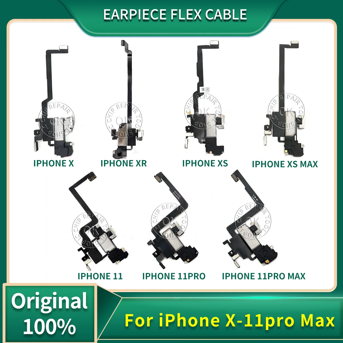 Original Ear Earpiece Flex Cable For iPhone X XR Xs 11 11 Pro Max ...