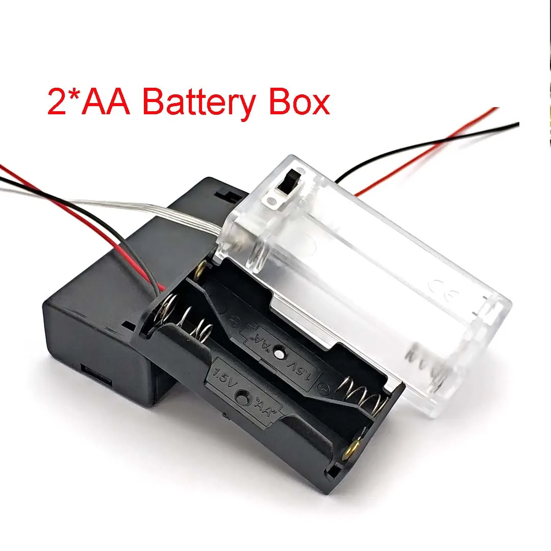 Black-Transparent-Plastic-AA-Size-Power-Battery-Storage-Case-Box-Holder ...