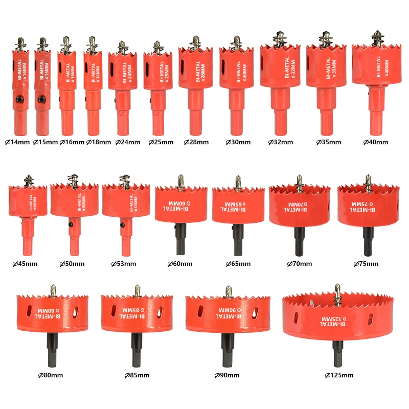 Foret-meche,perceuse à scie cloche,mèche à noyau bi-métal pour le ...
