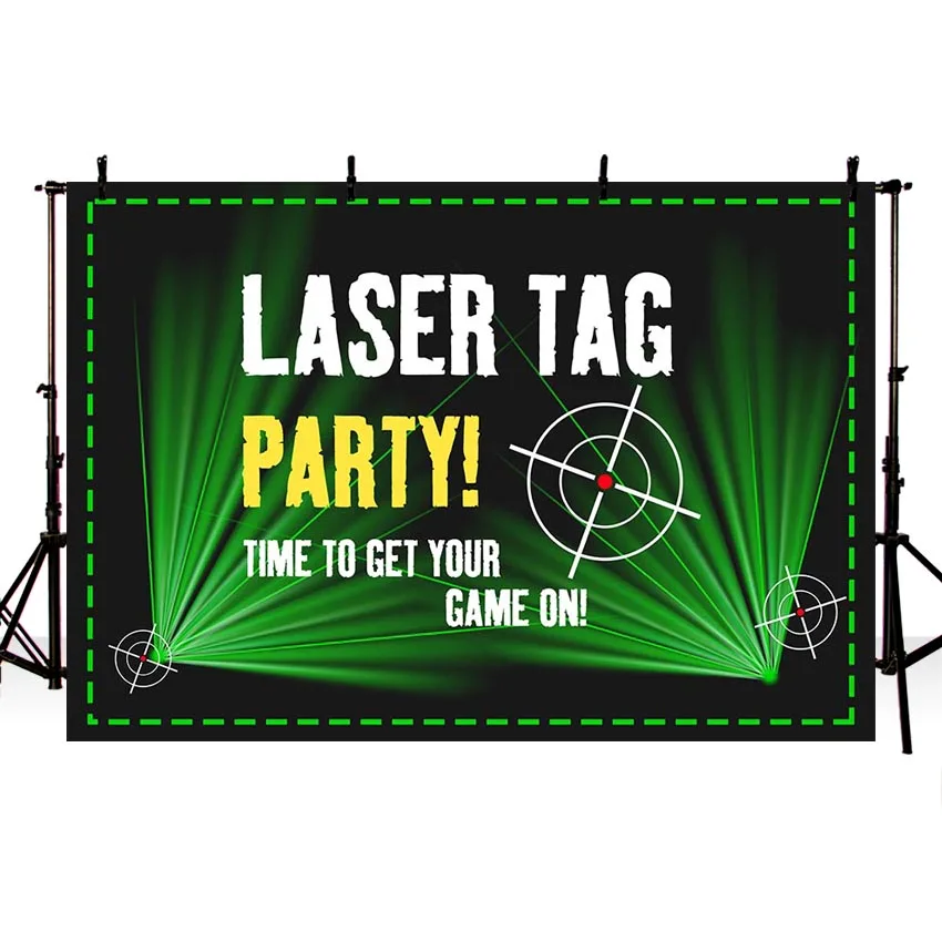 Laser-Tag-Birthday-Party-Photography-Backdrops-Happy-Birthday-Party ...