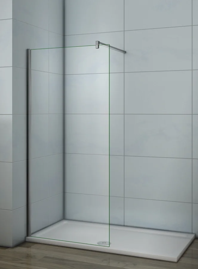 Antical 6mm Tempered Glass Fixed Shower Screens With Bar 90cm/140cm ...