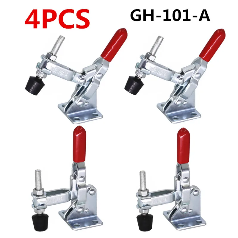 BO-GONG-4Pcs-Red-Toggle-Clamp-Vertical-Clamps-50Kg-110-Lbs-GH-101-A ...