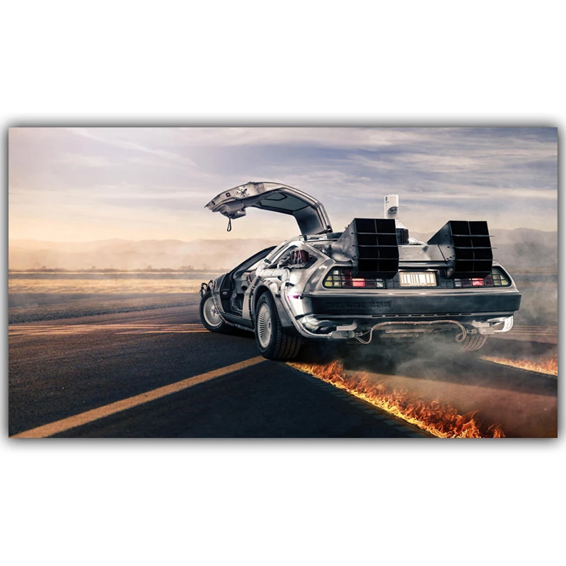 Back To The Future Poster Delorean