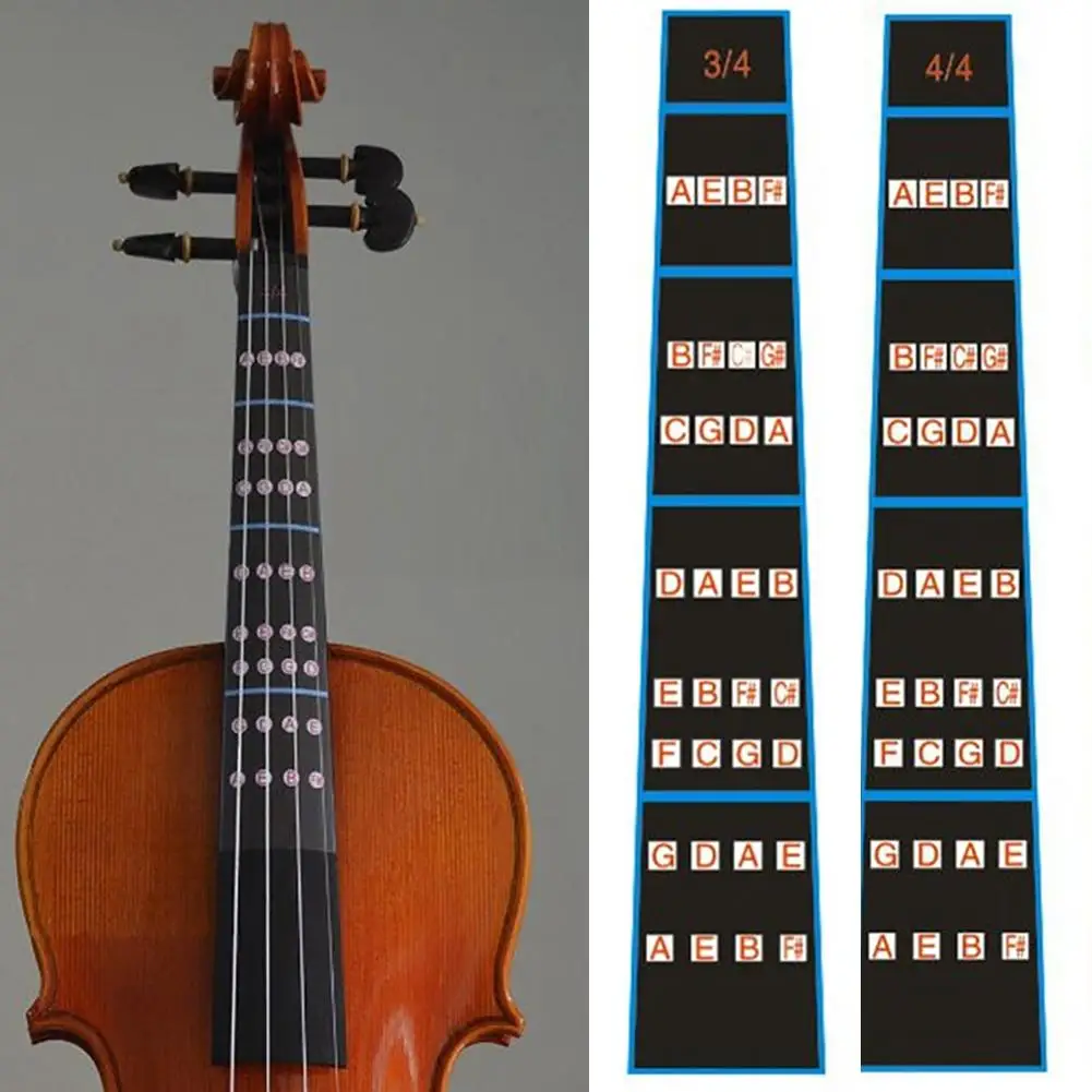 Beginner-Practice-4-4-3-4-Violin-Fingerboard-Scale-Sticker-Finger-Chart ...