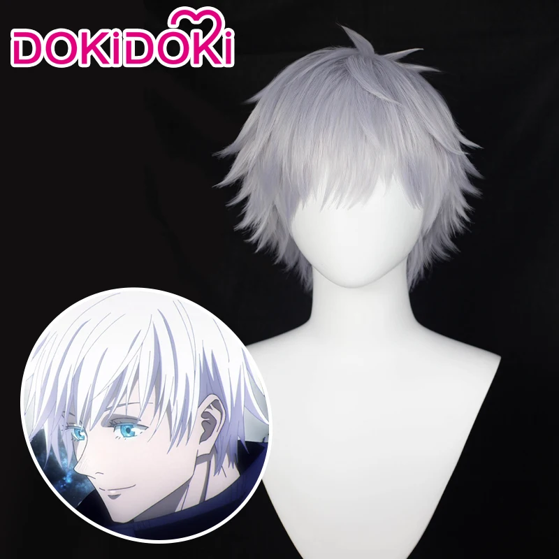 In Stock Dokidoki Anime Cosplay Jujutsu Kaisen Cosplay Gojo Satoru Wig ...