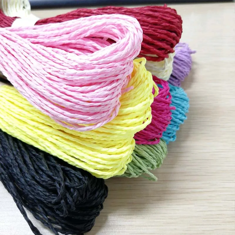 DIY-Hand-knitting-2MM-Dia-Colorful-Paper-Rope-Package-Birthday-Party ...