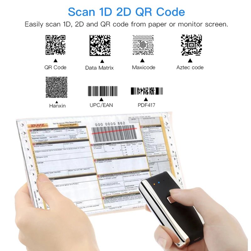 2d/qr/1d Pocket Scanner Warehouse Retail Logistics Barcode Scanner ...