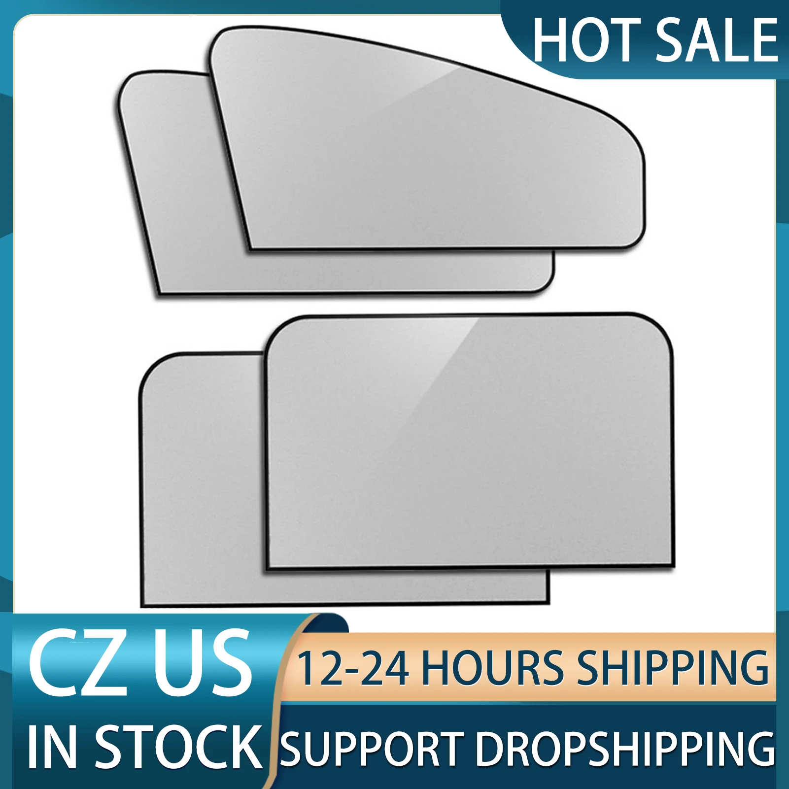 4PCS-Magnetic-Car-Sun-Shade-UV-Protection-Universal-Curtain-Durable ...