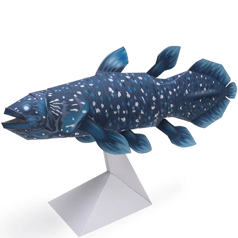 Coelacanth-pesce-pieghevole-Origami-Art-Mini-3D-modello-di-carta ...