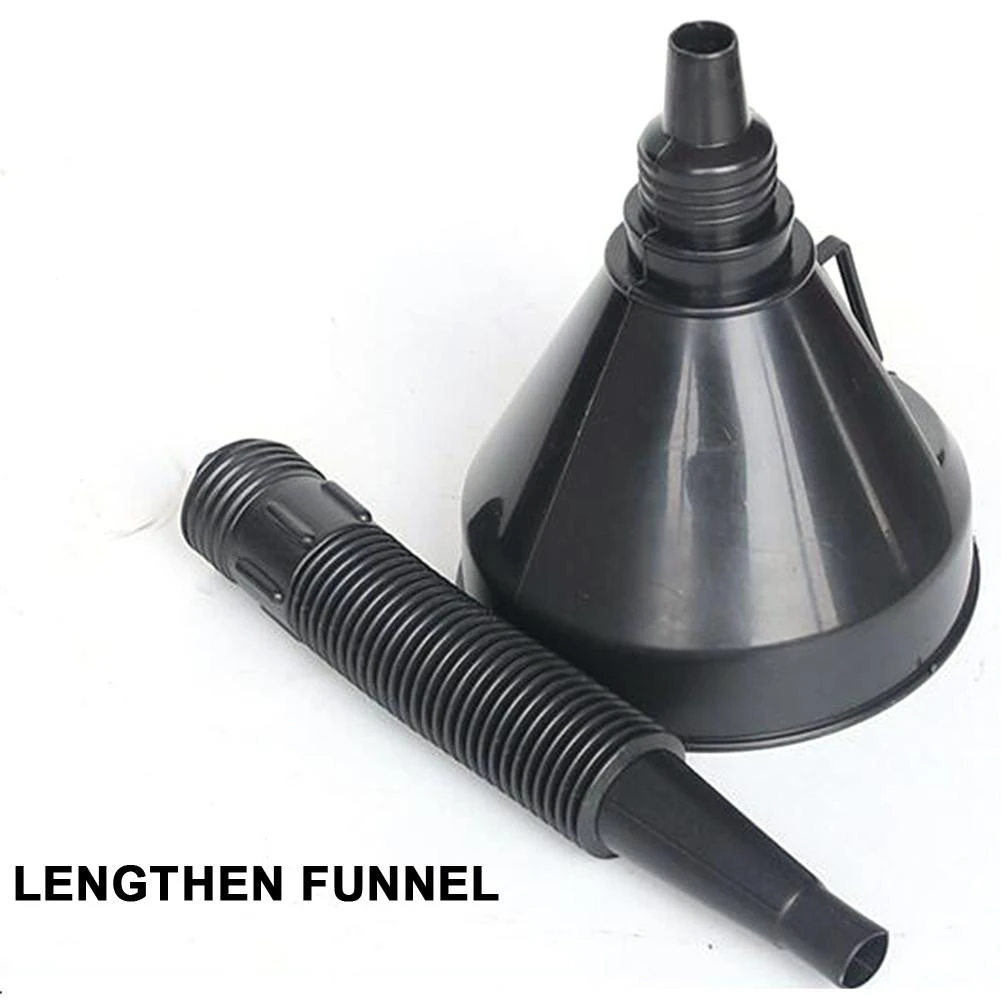 Automotive Car Oil Funnel Fuel Funnel Wide Mouth Fuel Funnel with Long ...