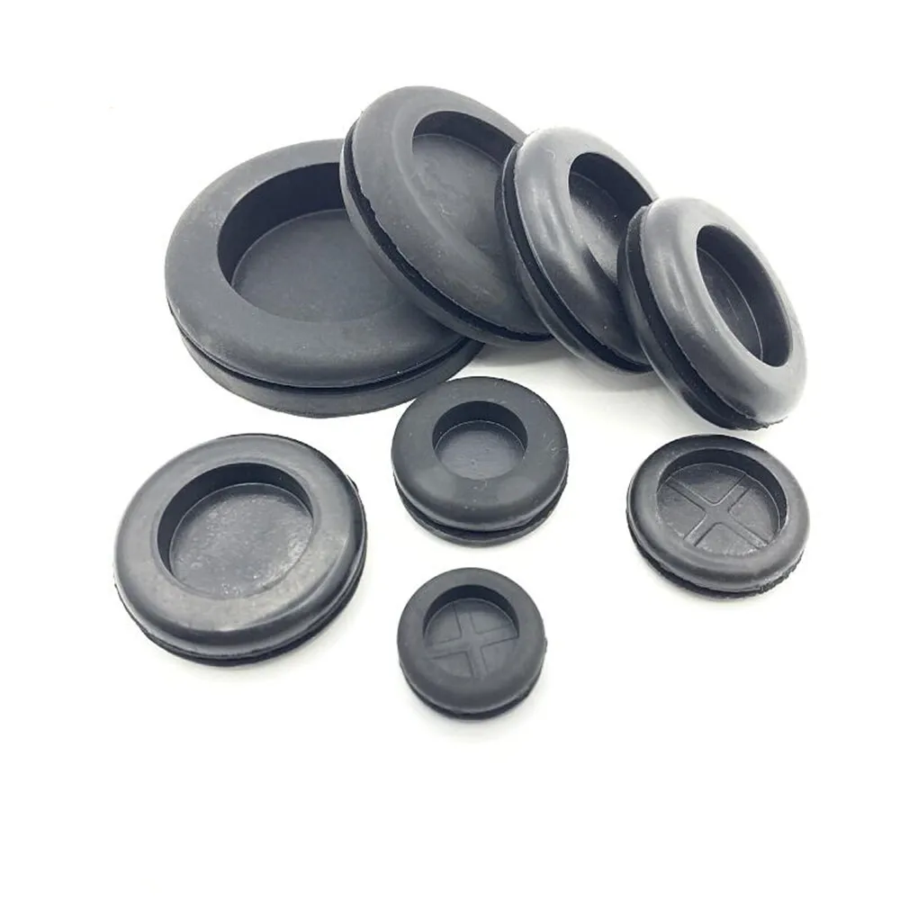 100PCS-1LOT-GM-Type-double-sided-closed-plastic-Grommet-Rubber-Wiring ...