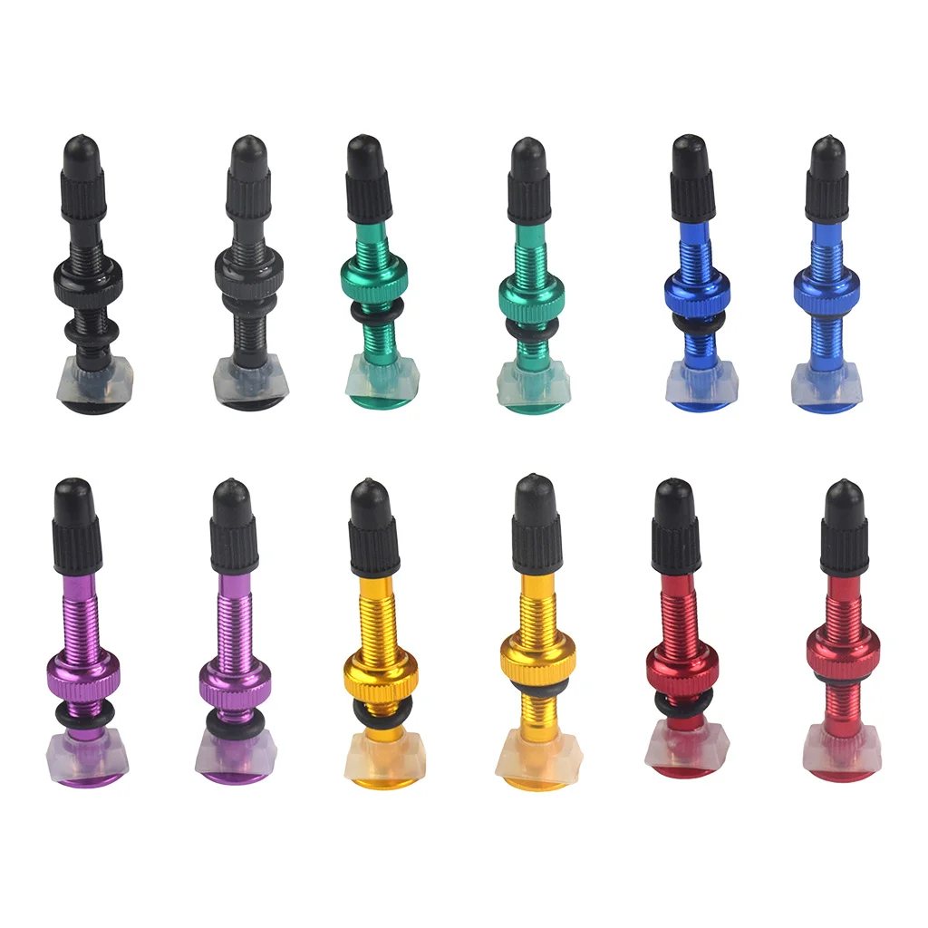 6Colors 2Pcs Mountain Bike Tubeless Tires Presta Valves Vacuum-Nozzle ...