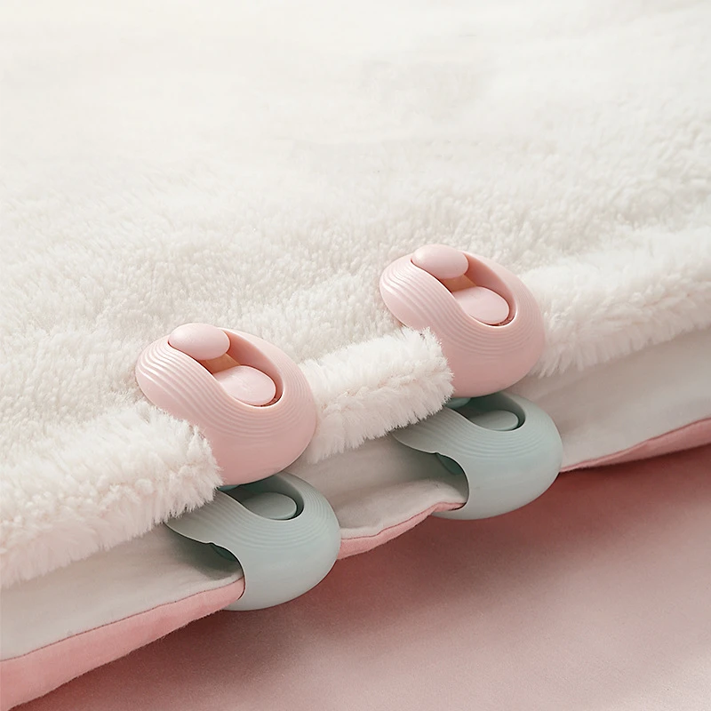 Pince à linge,Clips de fixation de couette en plastique rond ...