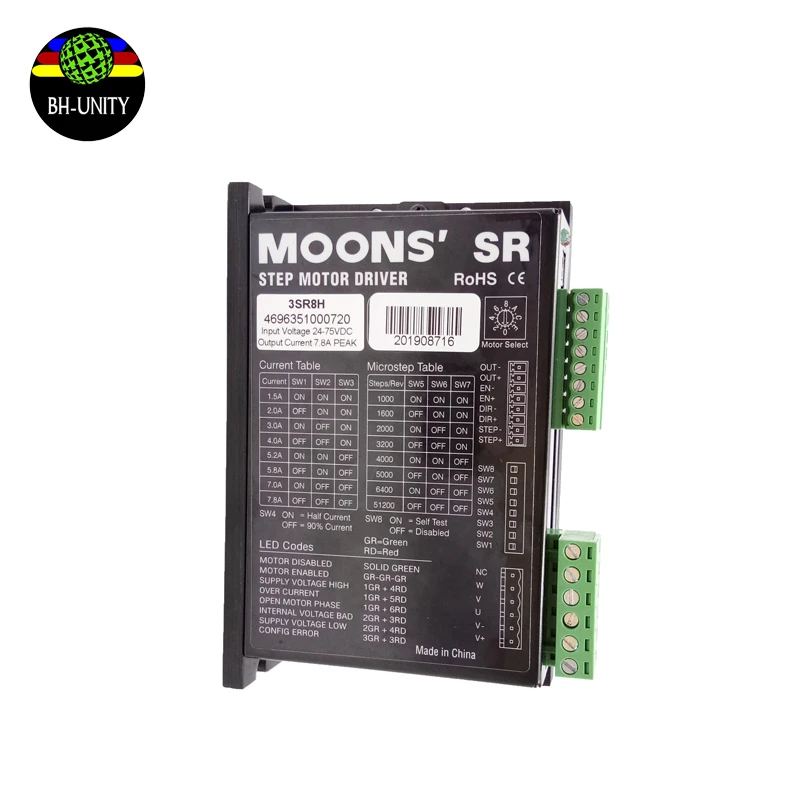 Made in China MOONS 3SR8H stepper motor driver 7.8A peak 24 75 VDC ...