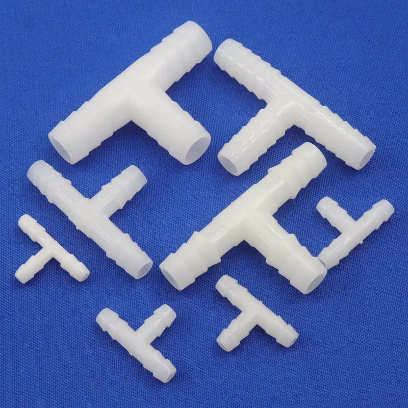 5-200pcs-4-25mm-PE-Plastic-Tube-Tee-Connectors-Aquarium-Fish-Tank-Water ...